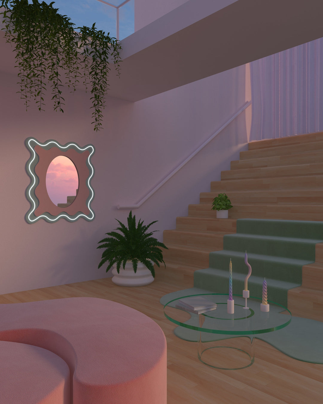 Curvy Betty Wavy mirror LED light – WellandLoves
